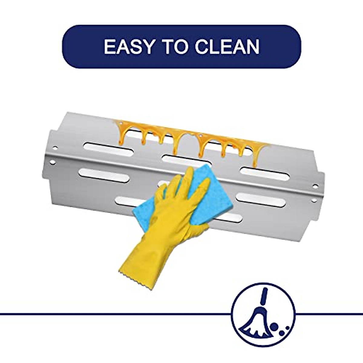 Secbinw Flavorizer Bars Applicable to Weber Genesis II 300 Series, ii 310, ii 330, ii S310, 66033, 66796, 66041, Gas Grill Stainless Steel Seasoning Stick Heat Deflector Barbecue Accessories (3+5)