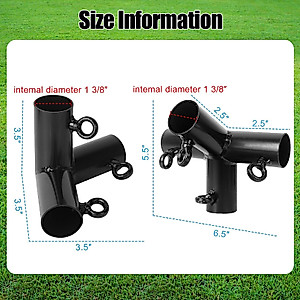 Aoneky 1 3/8'' Corner Canopy Fitting Couplers Kit - Frame Carport Connectors (10 Leg)
