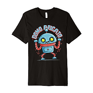 Japanese Retro 80s Music Party Robot Domo Arigato Eighties Premium T-Shirt