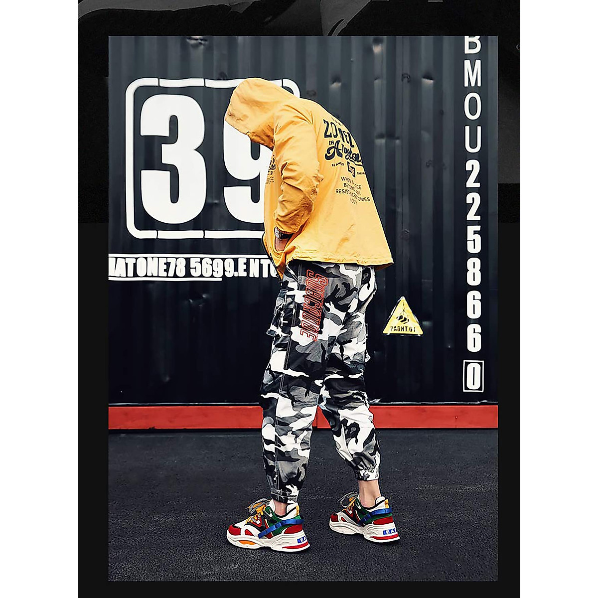 Men's Rainbow Color Running Sneakers,Soft Sole Shock Absorbing Comfortable Breathable Training Fitness Mountaineering Sneakers (9,Rainbow)