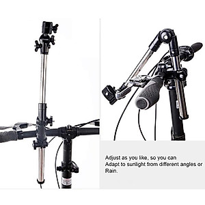 Bicycle Umbrella Stand - Stainless Steel Bicycle Wheelchair Bicycle Mount Holder, Umbrella Bar Holder Wheelchair Baby Chair Bike Umbrella Frame Stand Handle Umbrella Connector Stroller Holder