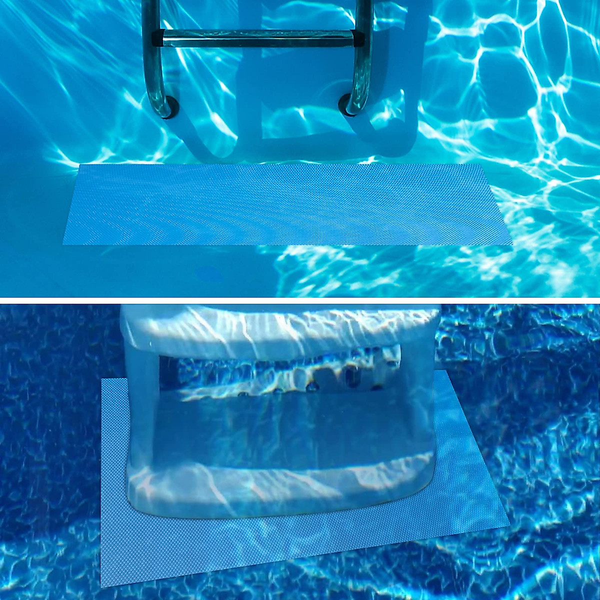 POOLOOP Swimming Pool Ladder Mat Protective Step Mat with Non-Slip Design for Protecting Vinyl Liner Pools from Wear Caused by