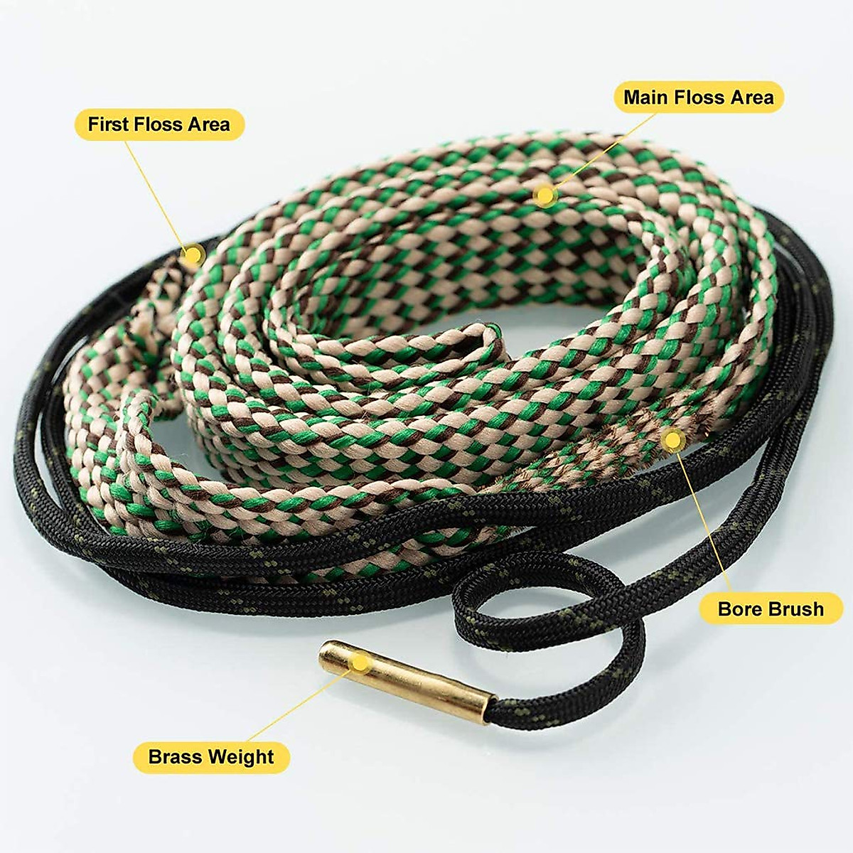 New Gun Snake Cleaner Gun Cleaning Kits Bore Rope .30 Cal .308 30-06 .300 .303 & 7.62mm for Rifle, Pistol & Shotgun Gun Barrel Cleaning