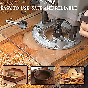 SpeTool 1/4" Shank Bowl & Tray Router Bit 3/4 Cutting Diameter Double Flute Woodworking Milling Cutter Tool