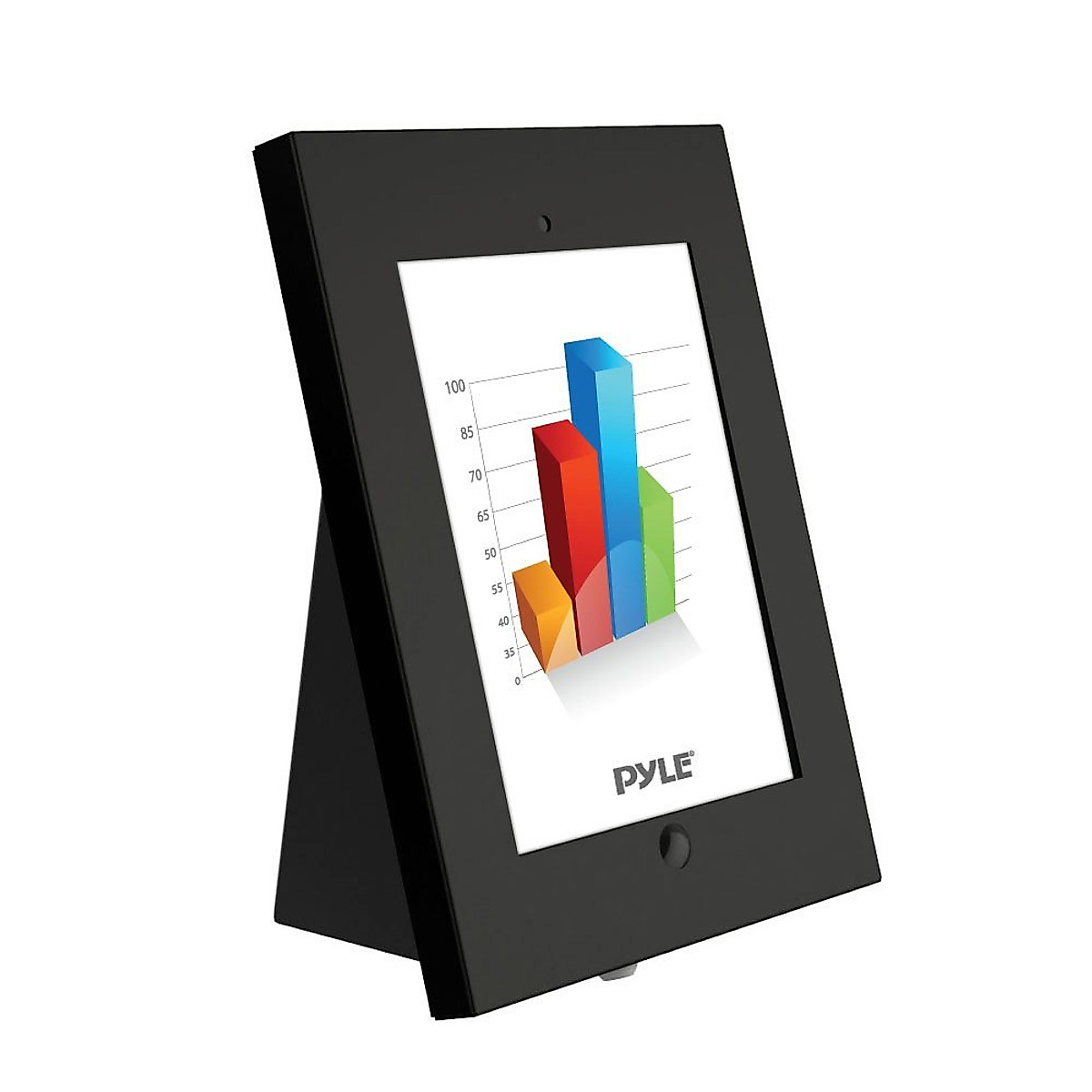 Pyle Anti-Theft Tablet Security Case Holder - Metal Heavy Duty Multi Mount Tablet Kiosk, Mounts on Wall, Table, Desk w/ Landscape/Portrait Mounting, Designed for iPad 2, 3, 4, Air Tablets - PSPADLKW5