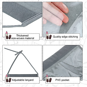 Shappy Headband Holder,Hanging Headband Storage Organizer Women, headphone organizer classroom Hair Accessory Holder with PVC Clear Pockets(8.7 inches,Gray)