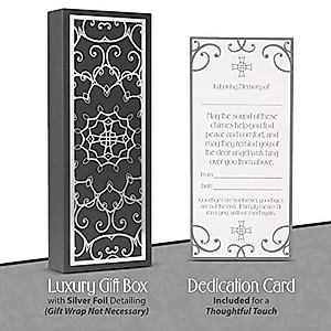 Memorial Wind Chimes with Celtic Angel & Heart - Goodbyes are Not Forever - Sympathy Gift for Loss of a Loved One