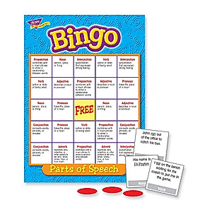 Trend Enterprises: Parts of Speech Bingo Game, Exciting Way for Everyone to Learn, Play 8 Different Ways, Great for Classrooms and at Home, 2 to 36 Players, for Ages 9 and Up