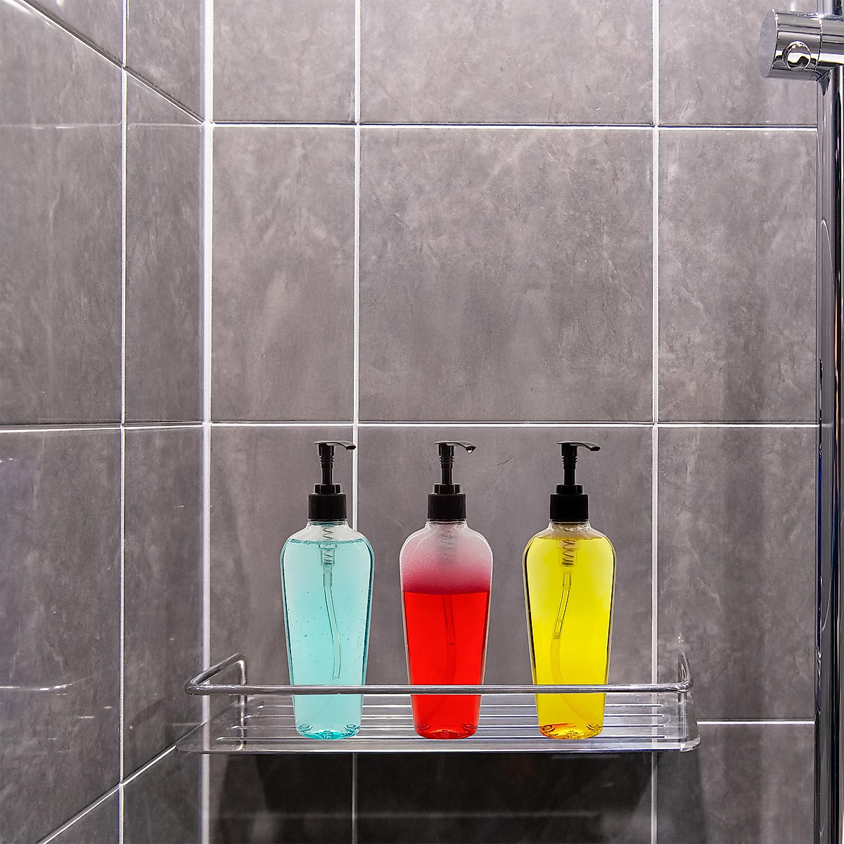 Cornucopia 8-Ounce Clear Oval-Shaped Plastic Lotion Bottles w/Pump Dispensers (8-Pack); Empty Containers for Lotion, Liquid Soap, Baby Care, Hand Care