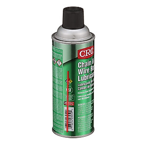 CRC Chain And Wire Rope Lubricant, 10 Wt Oz, Extreme Duty Synthetic Lubricant With Moly, Aerosol Spray