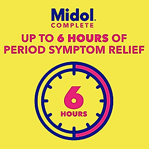 Midol Complete Menstrual Pain Relief Gelcaps with Acetaminophen for Menstrual Symptom Relief - 24 Count (Packaging May Vary)