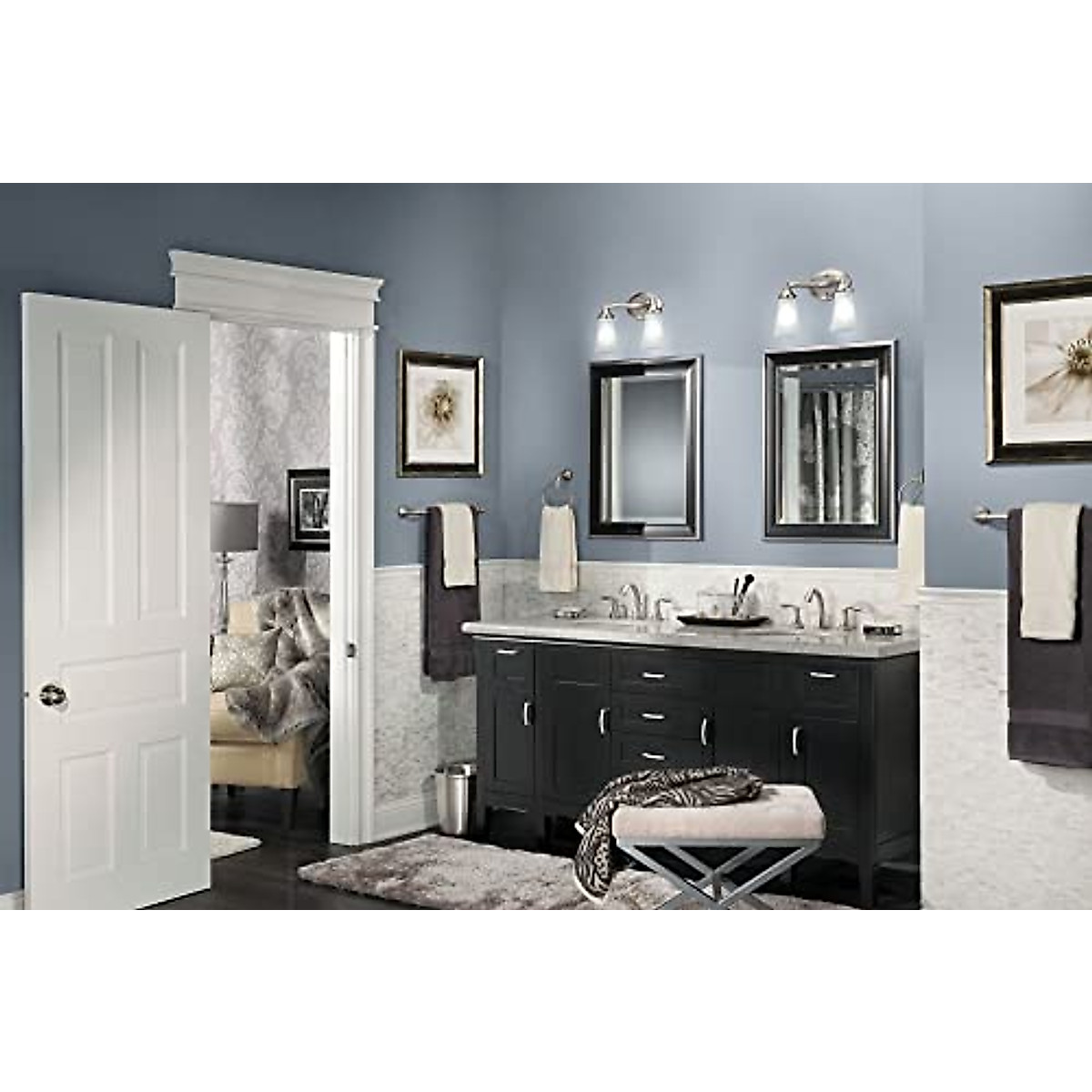 Moen YB2886BN Eva Bathroom Single Post Hand-Towel Ring, Brushed Nickel