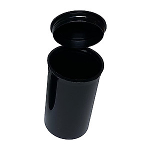 Evo Plastics 150 Black Vials - 30 DRAM Pop Top Bottle - Airtight Containers - BPA Free Medical Grade Plastic Prescription Bottles for Pills Herbs Flowers Supplements, Wholesale Bulk Pack
