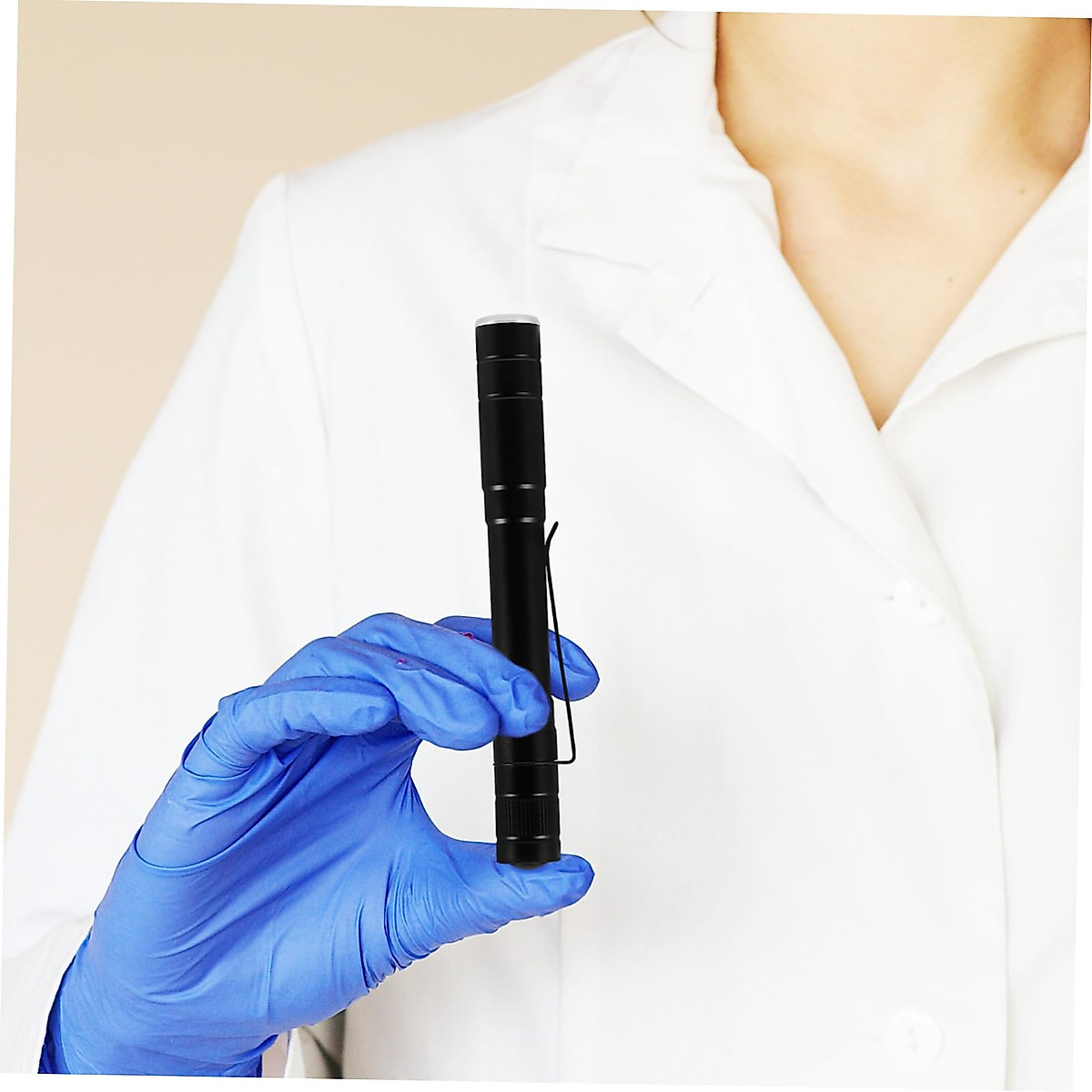 Anneome Doctor Pen for Diagnose Aluminum Alloy Pen Light Handheld Pen Light Medical Pen Light Black