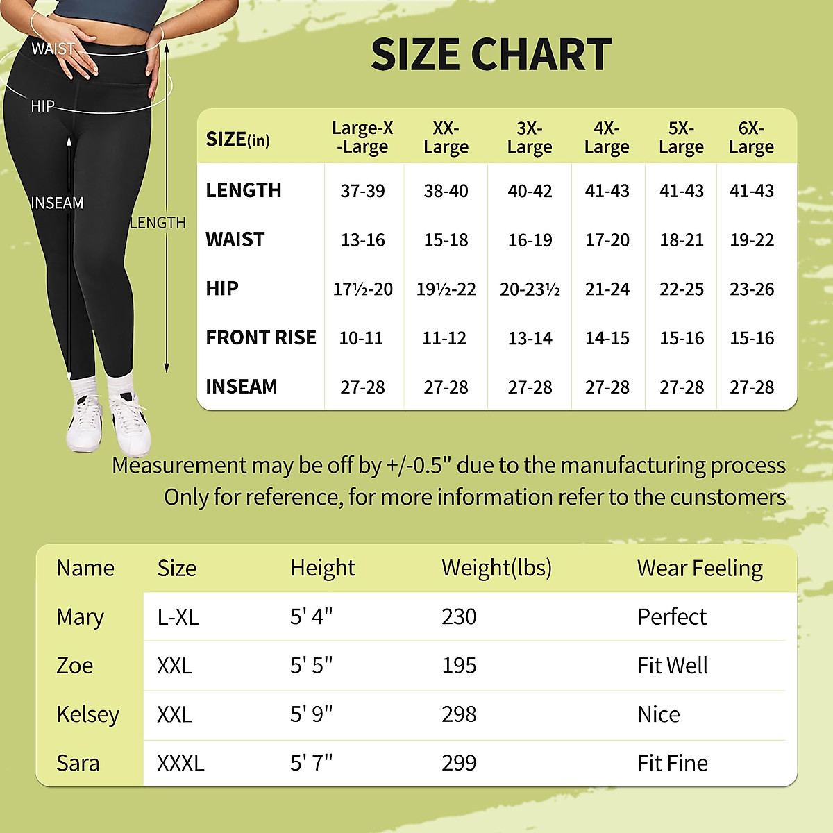 NexiEpoch Leggings for Women Plus Size-High Waisted L-XL-3XL Tummy Control Soft Capri Yoga Pants for Workout Running