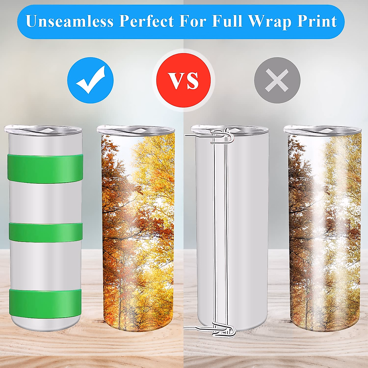 Sublimation Tumblers Silicone Bands Kit,Elastic Sublimation Blanks Ring Bands with Heat Resistant Gloves Tapes Press Parts Accessories for Cup Water Bottle Heat Skinny Tumbler