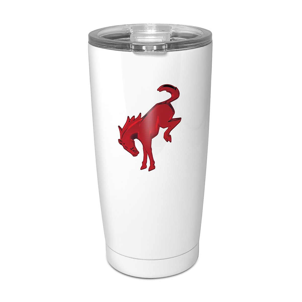iPick Image for Ford Bronco in Red Color 20 oz Dual-Wall Insulated Stainless Steel White Travel Tumbler