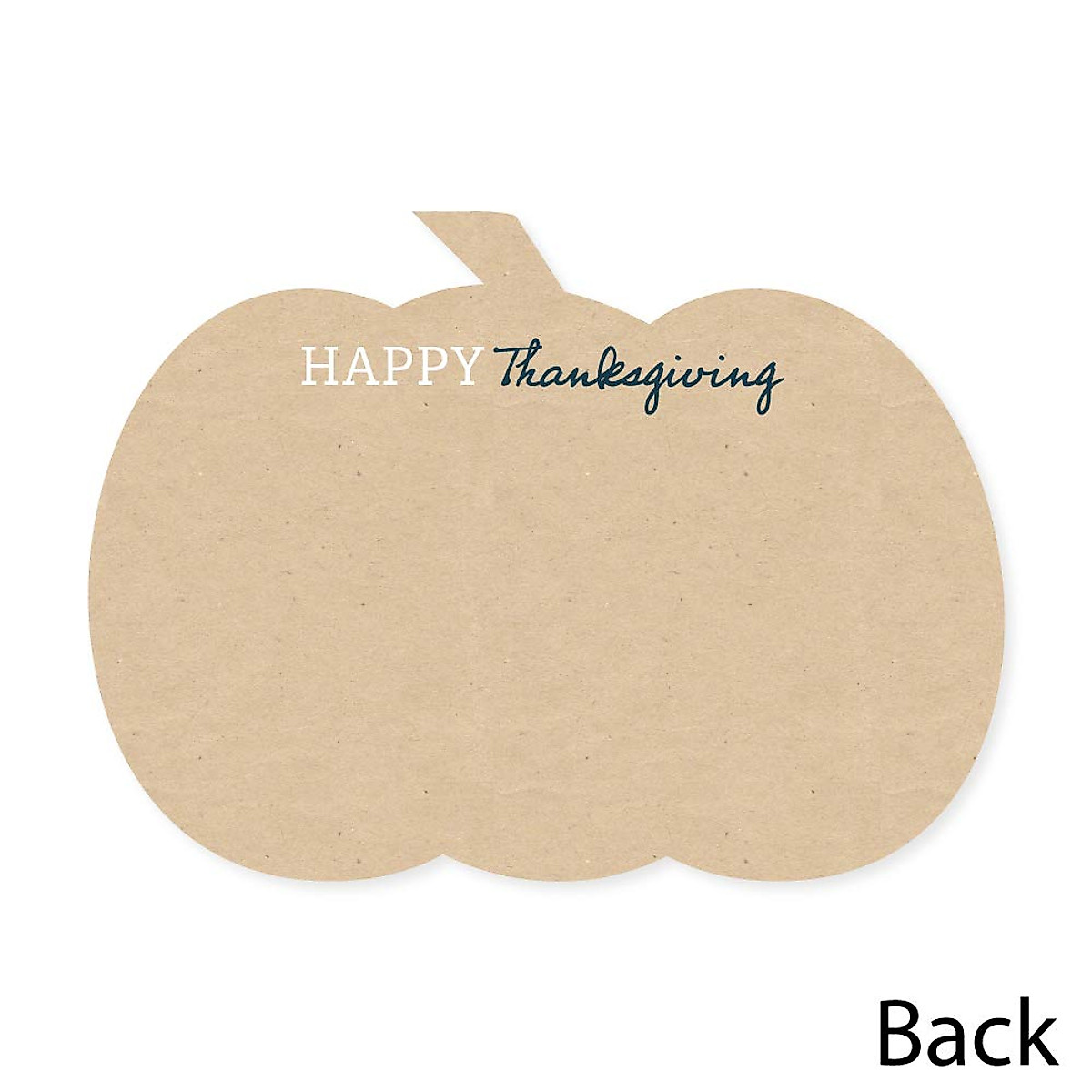 Big Dot of Happiness Happy Thanksgiving - Shaped Thank You Cards - Fall Harvest Party Thank You Note Cards with Envelopes - Set of 12