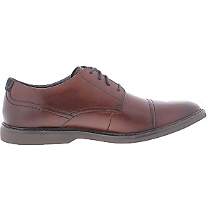 Clarks Men's Atticus LT Cap Oxford, Dark Brown Leather, 11