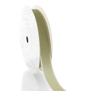 5/8" Velvet Ribbon Rustic Sage 25 Yards HairBow Center LLC