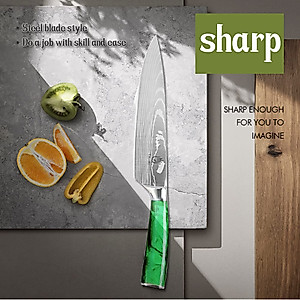 FULLHI Japanese Knife Set, 14pcs Premium German Stainless Steel Kitchen Knife Set, Multiple Colours