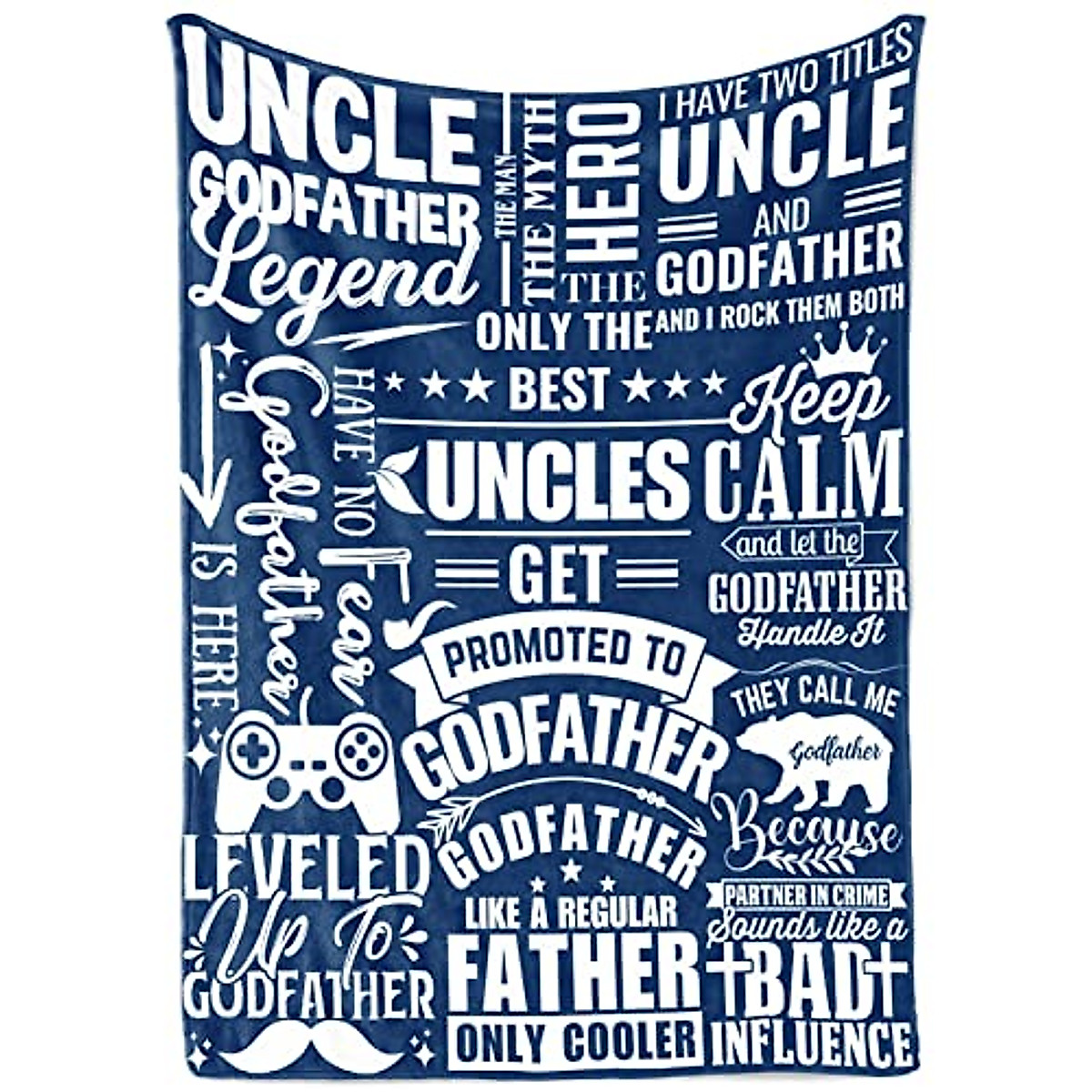 InnoBeta Godfather Gifts, Throw Blanket for Godfather, Funny Gift Idea for The Best Godfather for Proposal, Christmas, Birthday