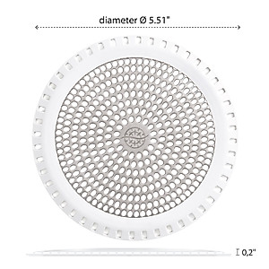 Ultra ShowerRing, The Ultimate Shower Drain Protector/Hair Catcher/Strainer/Snare/Cover (White)