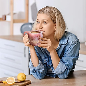 Dagale Mineral Crystal Coffee Mugs, Mineral Crystal Coffee Mug, Crystal Mineral Coffee Mugs, Natural Mineral Crystal Coffee Mugs, Crystal Coffee Mugs, Crystal Mugs for Coffee (Rainbow)