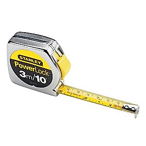 Stanley 33-231 3-Meter x 1/2-Inch Heavy Duty Powerlock Tape Rule With Metal Case