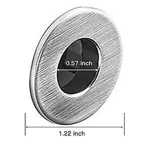 Greenspring Sink Basin Trim Overflow Cover Brass Insert In Hole Round Caps Brushed Nickel