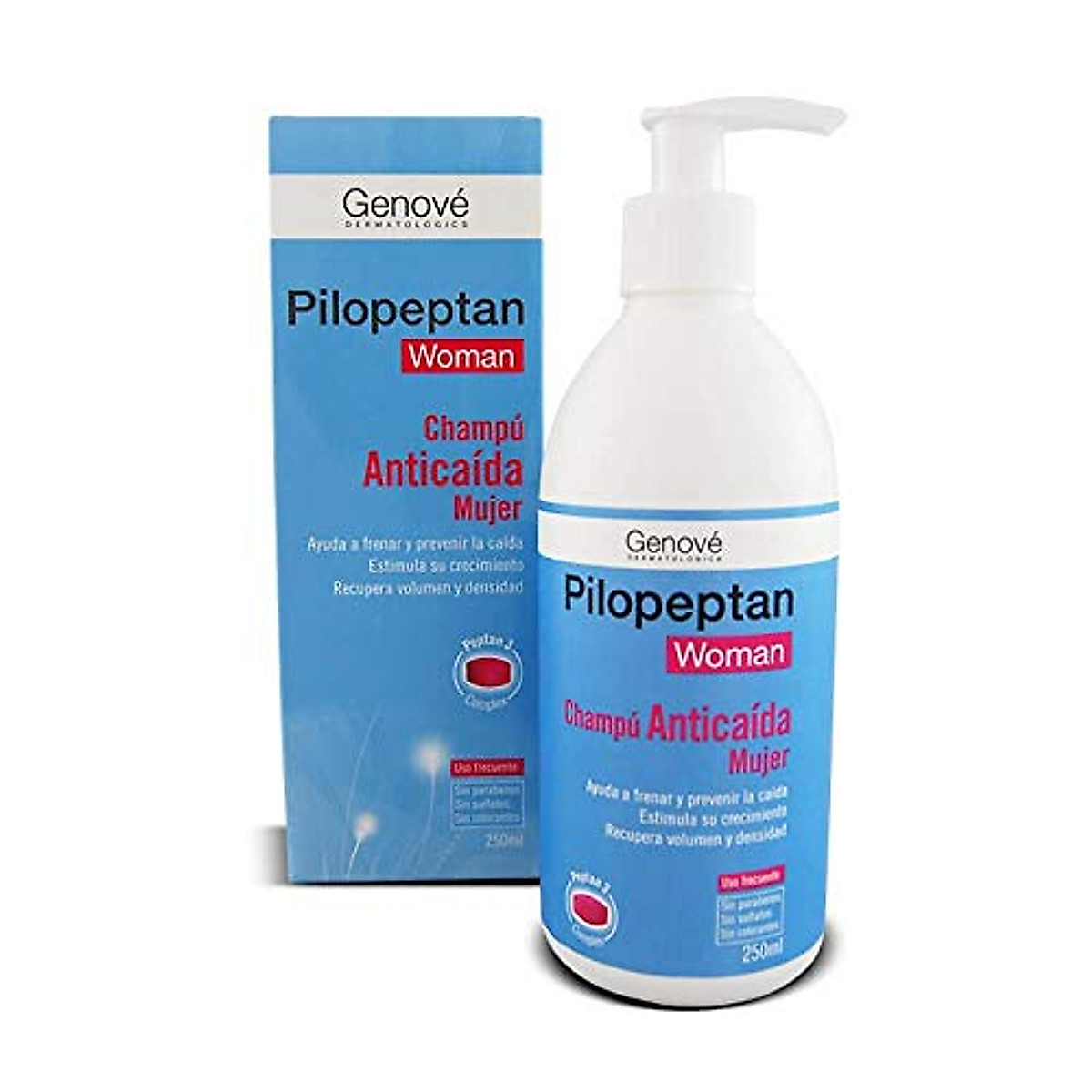 GENOVÉ Pilopeptan for Women 250ml - Hair Care - Daily Use - Hair Regrowth Treatment - Anti-Hair Loss Shampoo - Rich In Nutrients - Active And Natural Ingredients