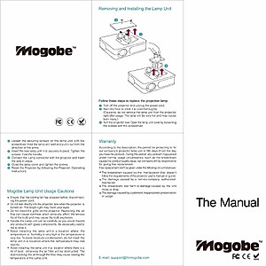 Mogobe for 20-01032-20 Replacement Projector Lamp with Housing for Smart Board UF55W UF65 UF55