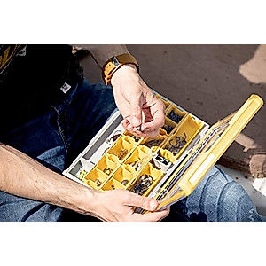 Plano EDGE 3600 Terminal Tackle Storage, Gray and Yellow, Includes 10 Hook Retainers, Rustrictor Rust-Resistant Technology, Waterproof Premium Fishing Utility Box