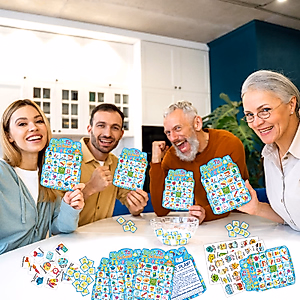 YTSQLER Back to School Bingo Games for Family Kids Party Games Gifts 24 Players School Bingo Games First Day of School Classroom Activities Bingo Cards Set