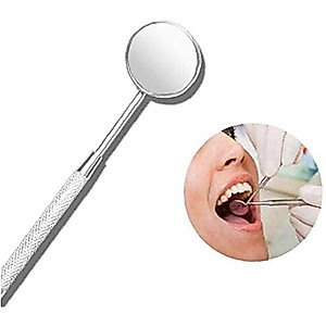 YNR Oral Dentistry Dental Oral Hygiene Mouth Mirror Stainless Steel Handle,Dentist Tool for Teeth Cleaning Inspection Daily Use Oral Care