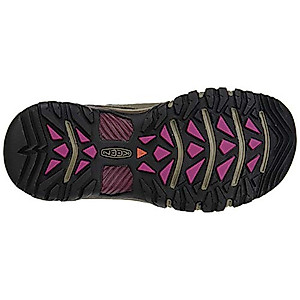 KEEN Women's Targhee 3 Low Height Waterproof Hiking Shoes, Weiss/Boysenberry, 9