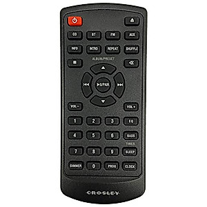 Crosley CR3501A-WA Fleetwood Bluetooth FM Clock Radio and CD Player, Walnut