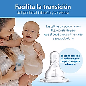 Dr. Brown's Natural Flow Anti-Colic Options+ Narrow Baby Bottle, Pink Floral, 8 oz/250 mL, with Level 1 Slow Flow Nipples, 0m+, 4 Pack