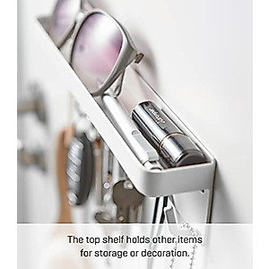 Yamazaki Home Magnetic Key Rack with Tray Steel One Size White