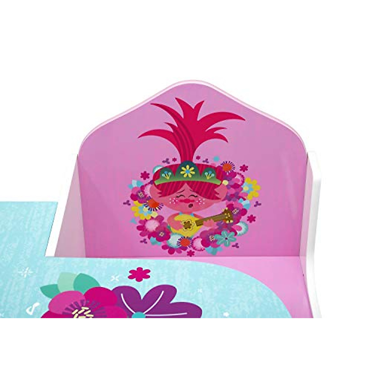 Delta Children Chair Desk with Storage Bin + Design and Store 6 Bin Toy Storage Organizer, Trolls World Tour (Bundle)