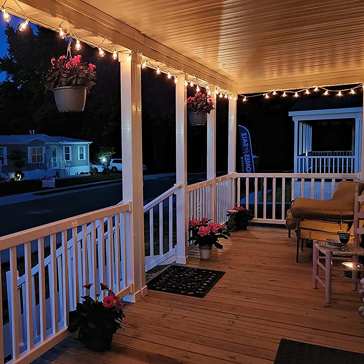 Romasaty 25-Pack ST35 Light Bulbs Replacement Edison Clear Bulbs -5 Watts C7/E12 Screw Base for Indoor/Outdoor Patio String Lights