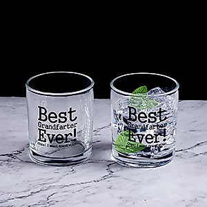 Funny Grandpa Whiskey Glass 10Oz - Best Grandfarter Ever I Meant Grandfather Old Fashioned Whiskey Glass, Gag Gift for Grandpa, New Grandpa, Scotch Glass Gift for Father’s Day Birthday Christmas