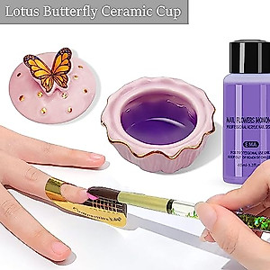 Porcelain Dappen Dish with Lid for Acrylic Liquid Powder Ceramic Cup Nail Liquid Bowl (YSHJB013)