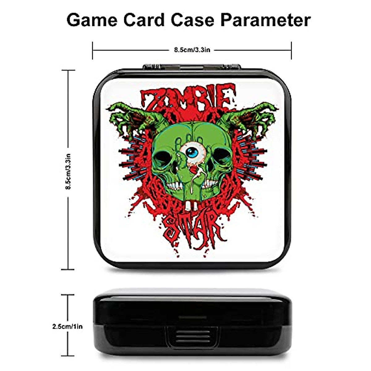 QQWWE Material 12-24 Game Console Cassette Box Card Slot Hard Shell Protection Storage Portable Compact Accessories Printing Pattern Durable and Strong