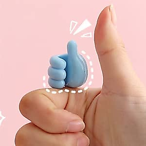 Tacanlite 16 Pcs Self-Adhesive Silicone Thumb Wall Hooks, Multi-Function Self-Adhesiveclip Key Hook Wall Hangers for Storage Data Cables/Earphones/ Plugs/Masks (A-16PCS)