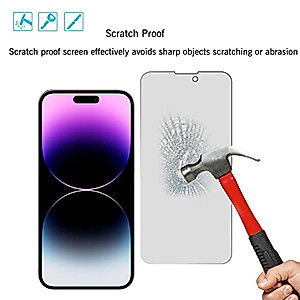 Ailun 2 Pack Privacy Screen Protector for iPhone 14 Pro[6.1 inch Display] + 2 Pack Camera Lens Protector, Sensor Protection, Dynamic Island Compatible, Anti Spy Private Tempered Glass Film, Case Friendly, [9H Hardness] - HD [Black][4 Pack]