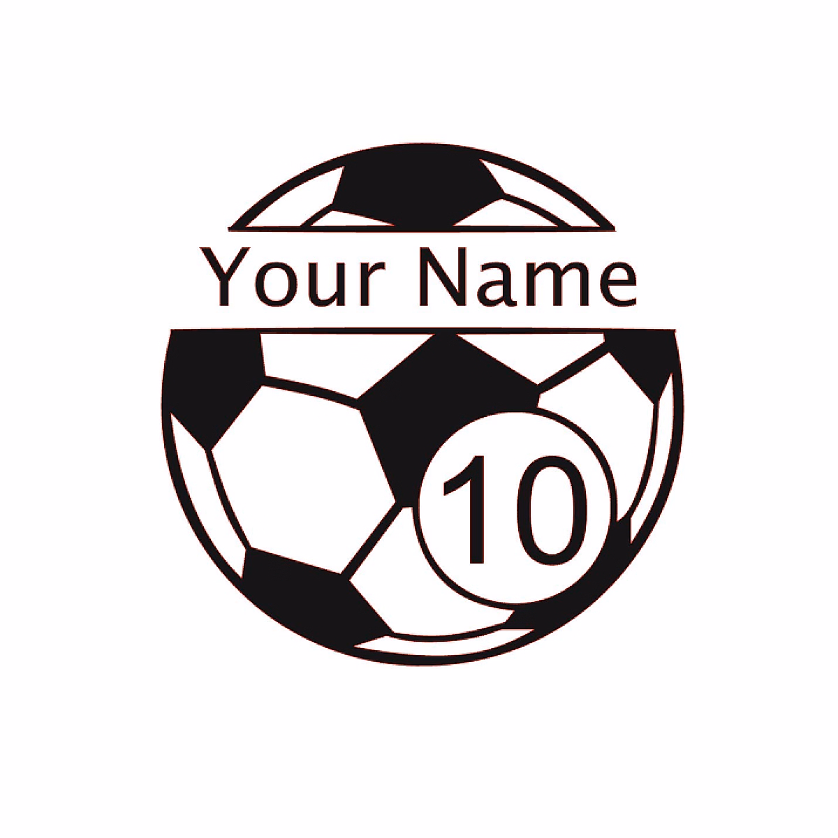 Custom Soccer Vinyl Decal - Fútbol Bumper Sticker, for Tumblers, Laptops, Car Windows - Pick Your Players Name, Number, Size and Color