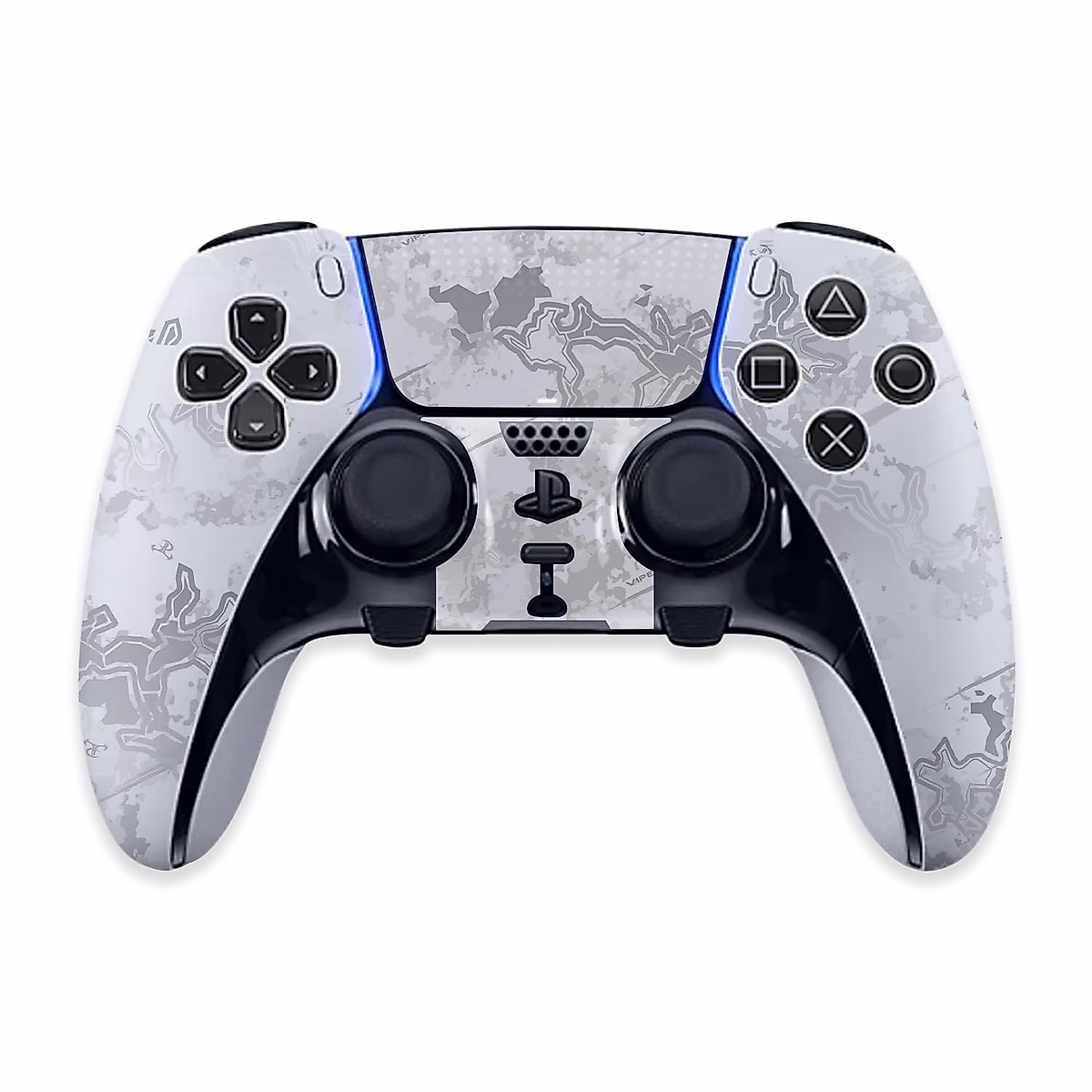MightySkins Skin Compatible with PS5 DualSense Edge Controller - Viper Snow | Protective, Durable, and Unique Vinyl Decal wrap Cover | Easy to Apply & Change Styles | Made in The USA