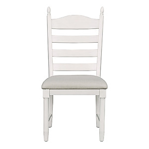 Quarte 5-Piece Retro Round Dining Table Set with Wood Extendable Dining Table and 4 Upholstered Dining Chairs, Compact Table Set for Small Kitchen Room (Off White/Extendable)