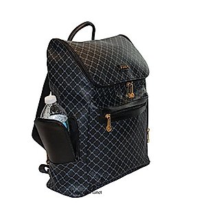 Rioni Top Loading Cambridge Travel Daypack Backpack Unisex - Signature Black